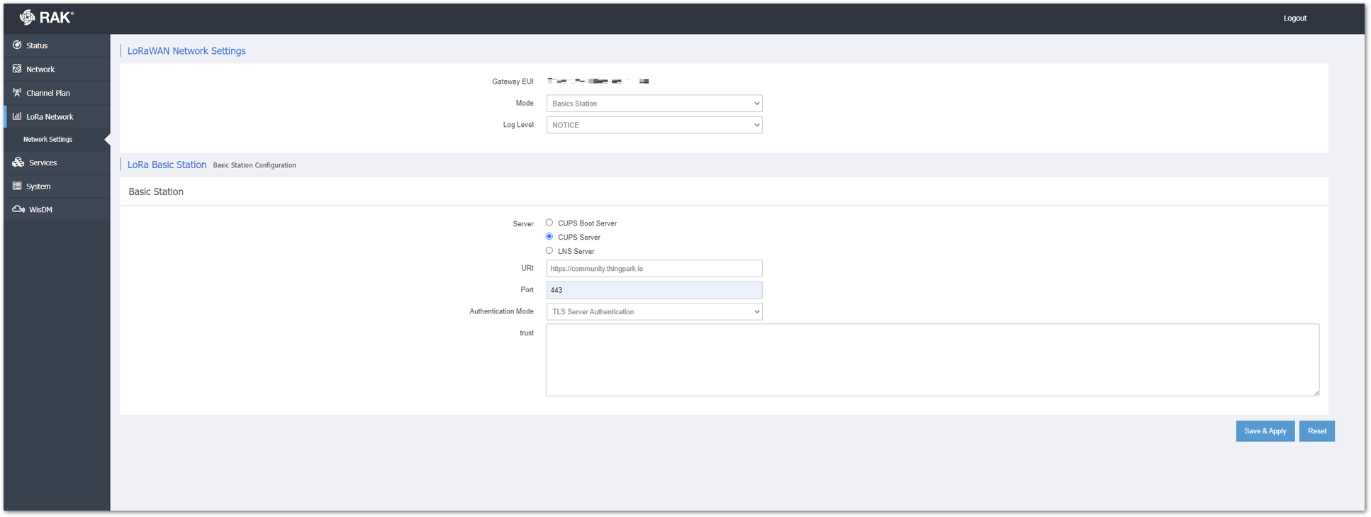 How To Add Rak Wisgate Edge Gateway In Thingpark Actility Thingpark Guide Rakwireless Learn