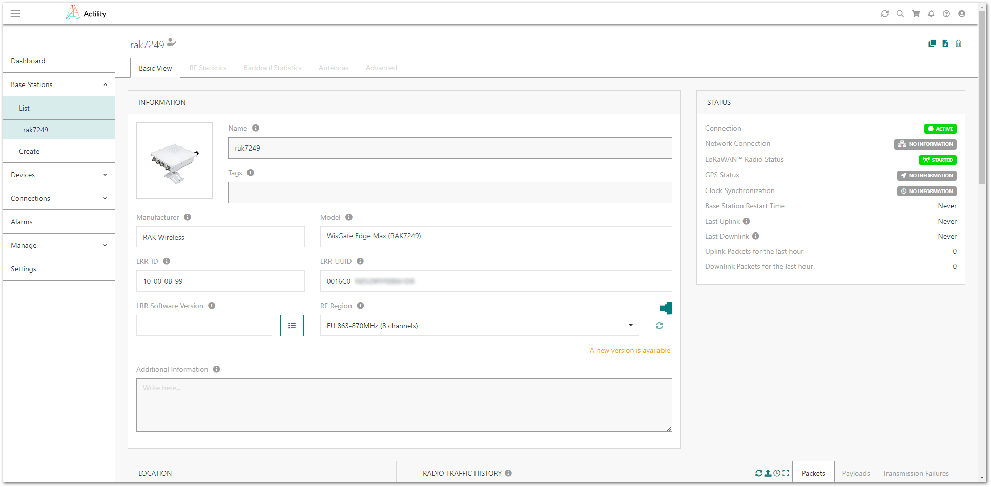 How To Add Rak Wisgate Edge Gateway In Thingpark Actility Thingpark Guide Rakwireless Learn