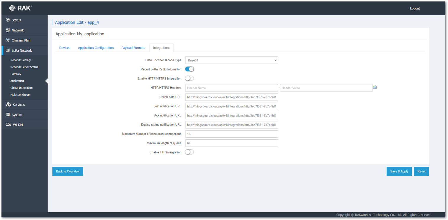 How To Configure ThingsBoard with MQTT/HTTP Integrations via WisGateOS – RAKwireless Learn