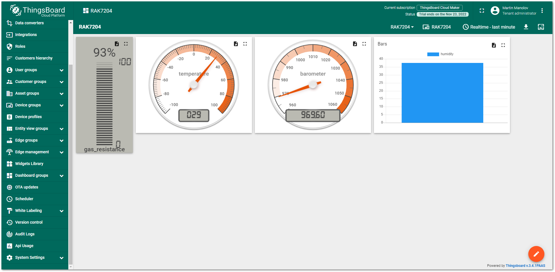 How To Configure ThingsBoard with MQTT/HTTP Integrations via WisGateOS – RAKwireless Learn