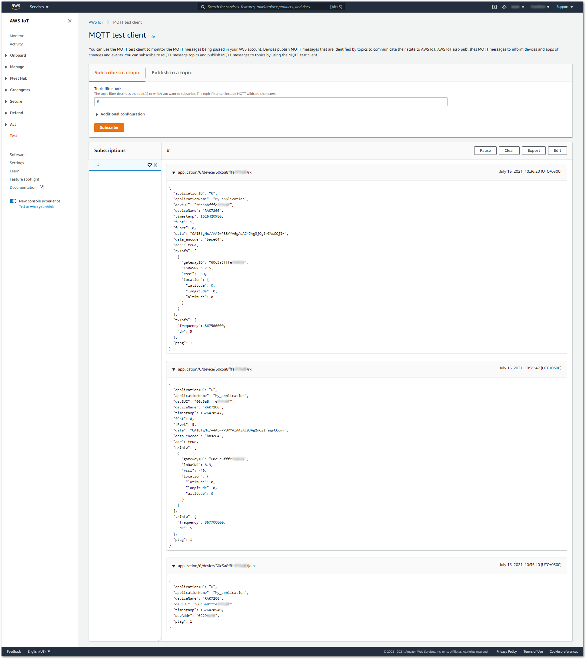 How To Configure Aws Iot Core Integration Rakwireless Learn 9422