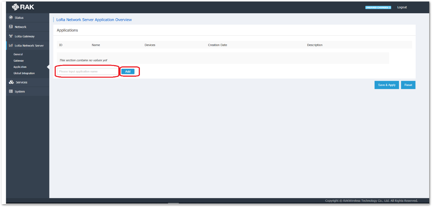 How To Configure Built-in LoRa Network Server – RAKwireless Learn