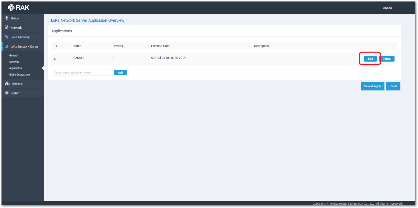 How To Configure Built-in LoRa Network Server – RAKwireless Learn