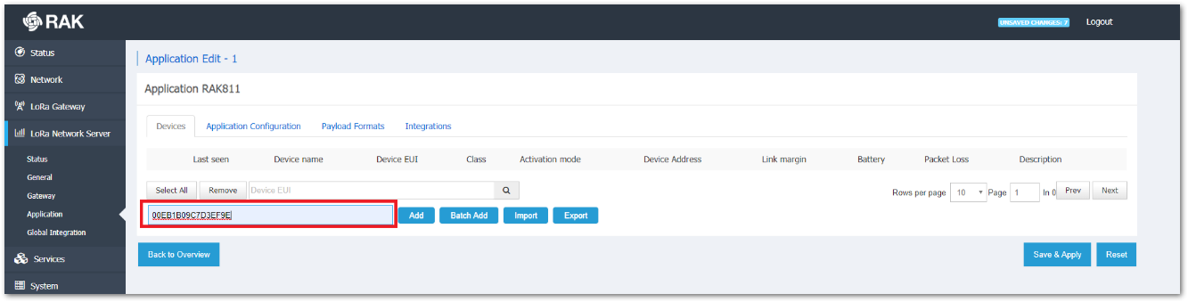 How To Configure Built-in LoRa Network Server – RAKwireless Learn